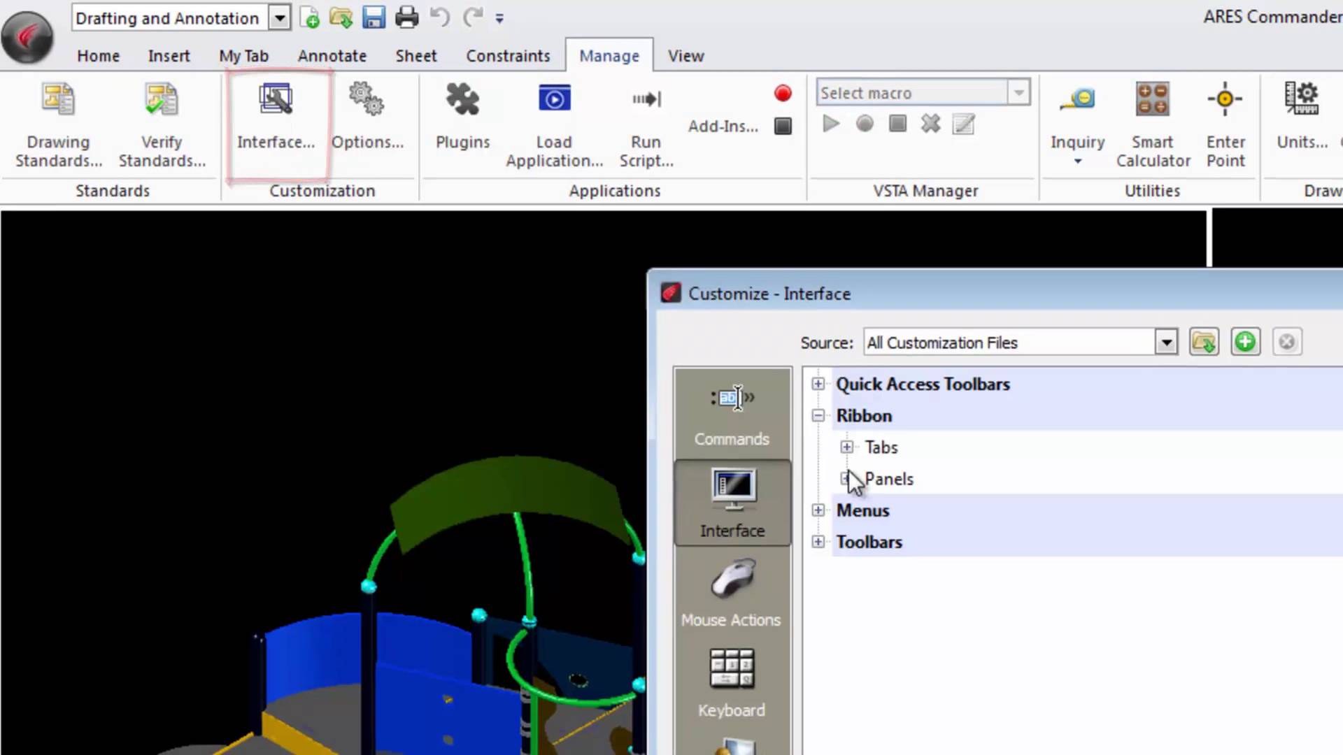Working with Panels in ARES Commander - Graebert